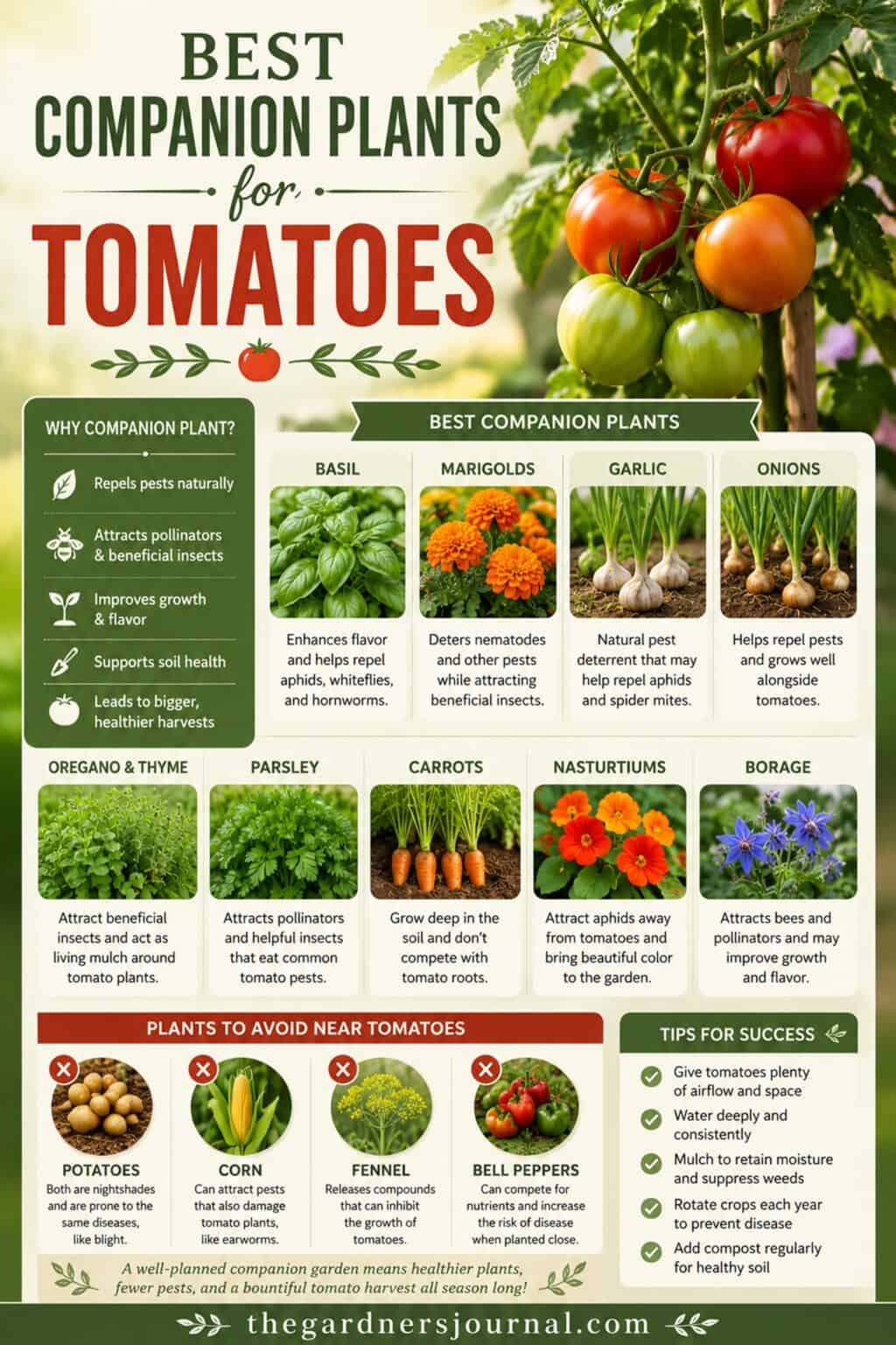 The Best Companion Plants for Tomatoes - The Gardener’s Journal